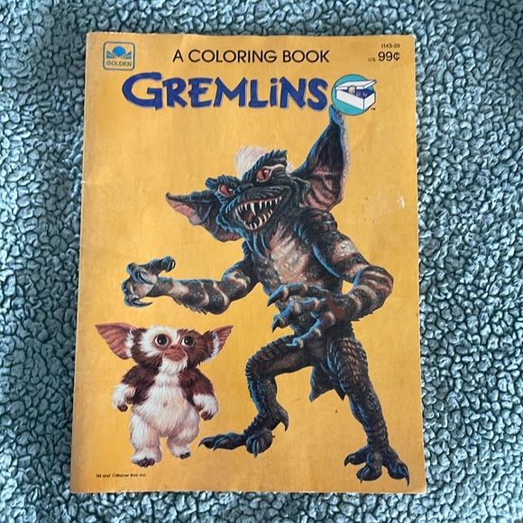 Warner Bros. | Toys | Vintage 984 Gremlins Coloring Book Golden ...